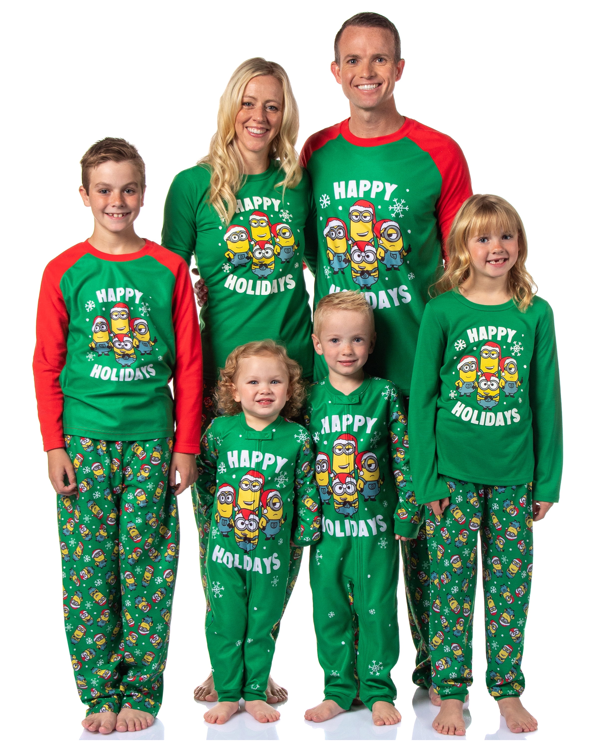 PJammy Minions Happy Holidays Pajama Set, Women's Sizing, Polyester ...