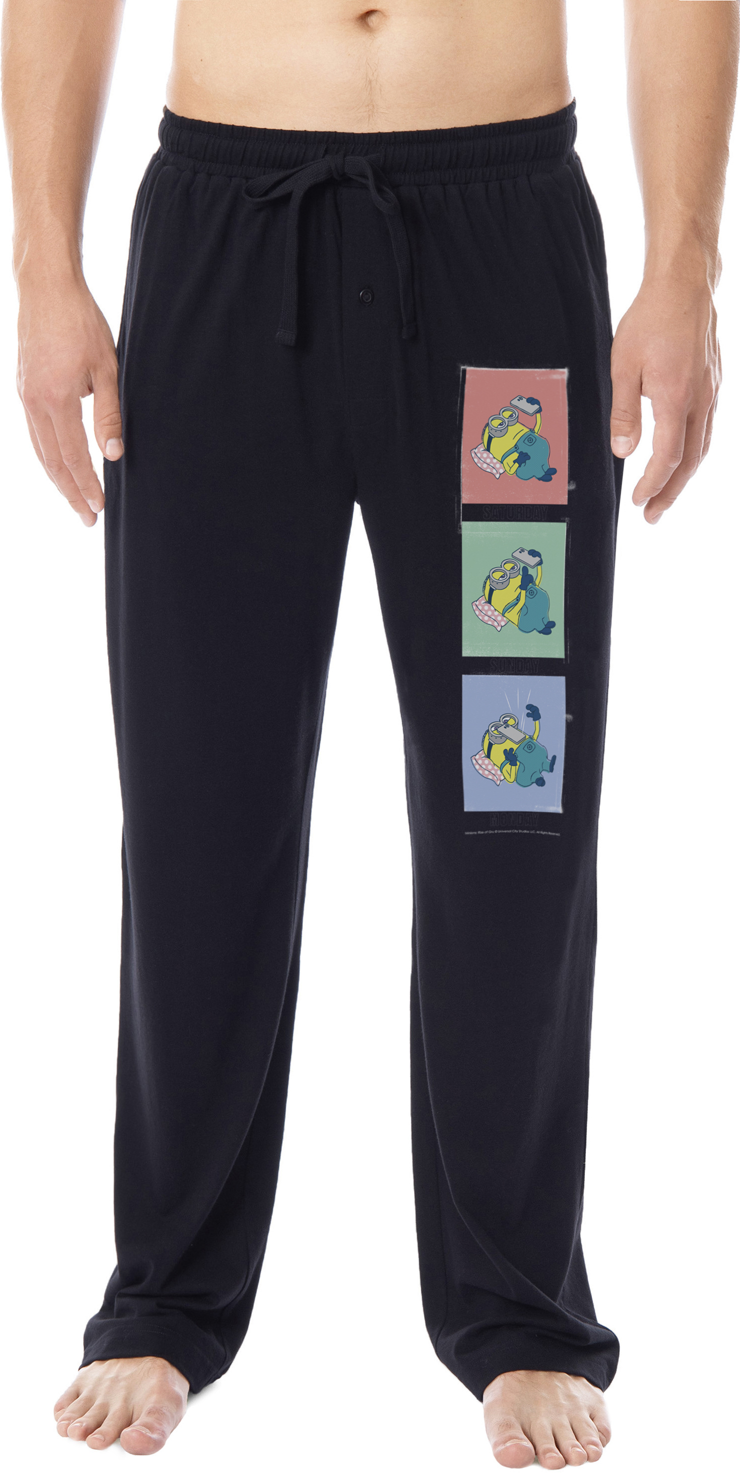 Despicable Me Minions Mens' Character Phone Funny Sleep Pajama Pants ...