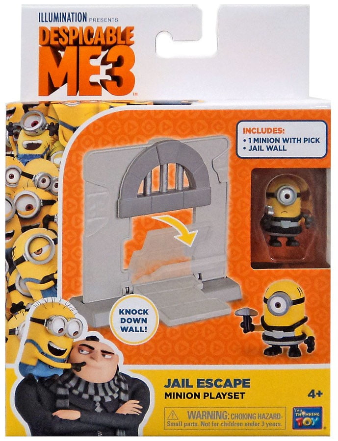 Thinkway Despicable Me 3 Minions Jail Escape Micro Playset, Includes ...