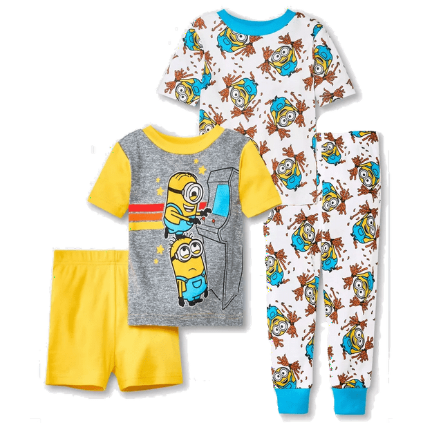 Despicable Me Minions Toddler 4 Piece Cotton Pajamas Set - Walmart.com