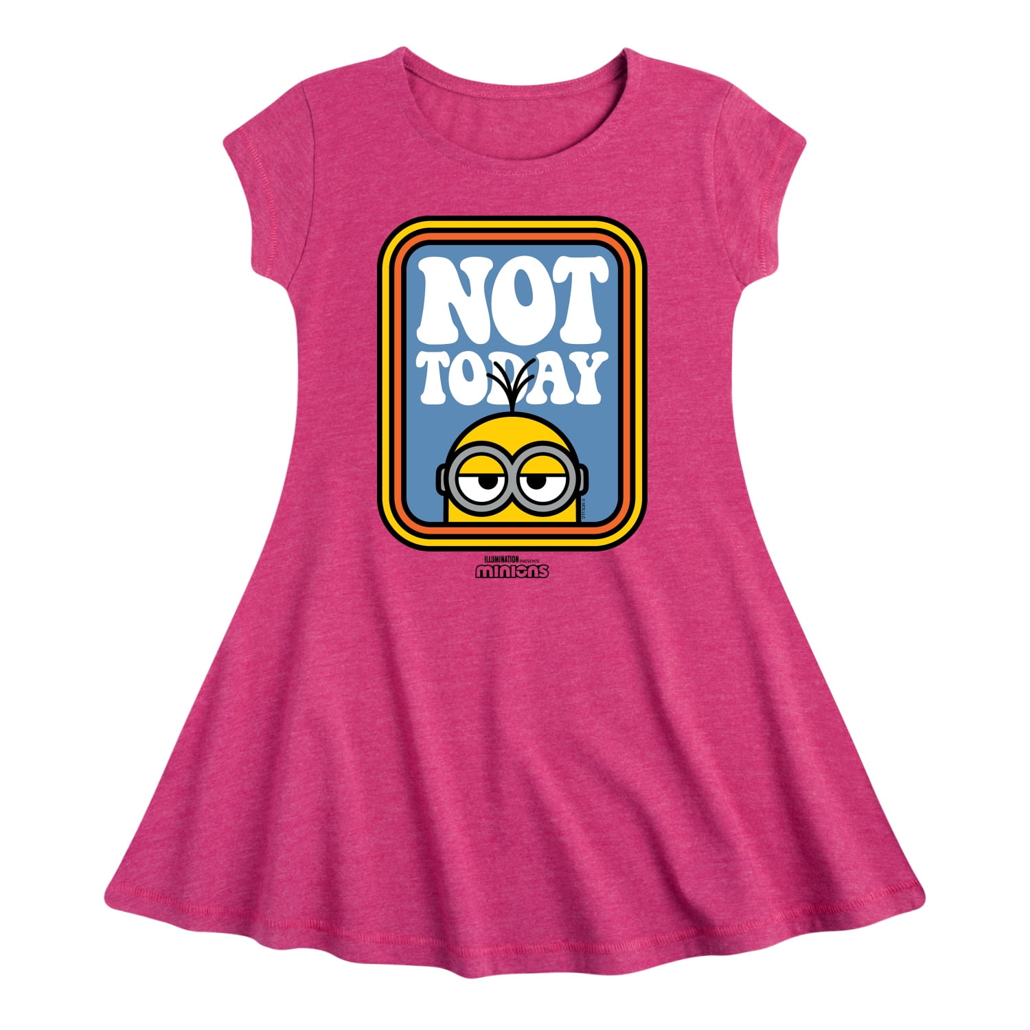 Despicable Me Minions - Not Today - Toddler & Youth Girls Raglan ...