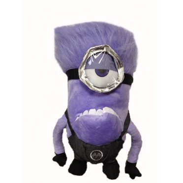 Despicable Me Minions Plush Backpack Purple Two Eyes - School Bookbag ...