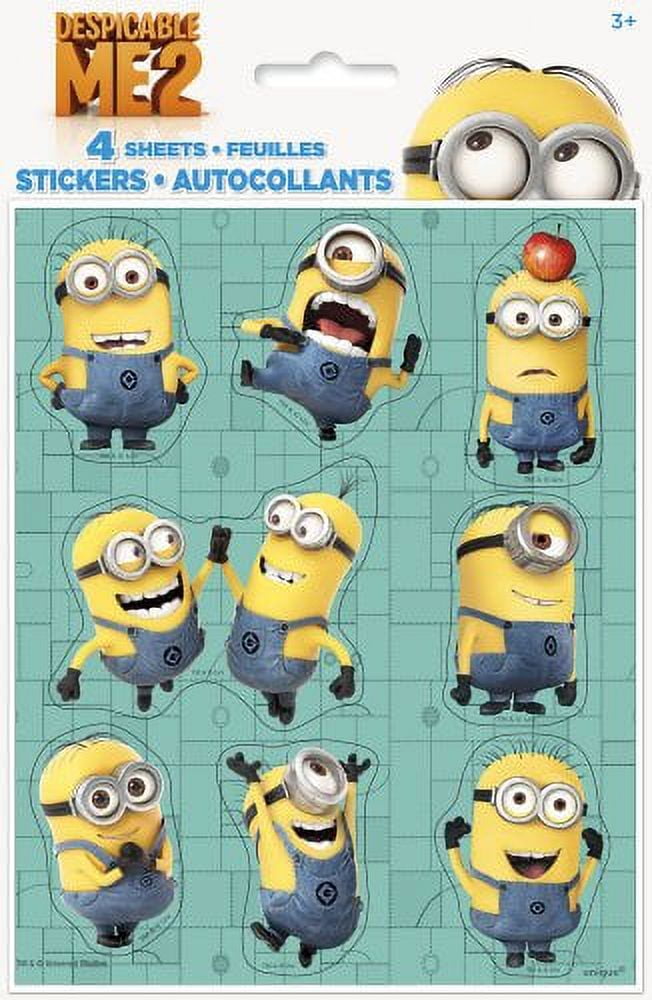 Despicable Me Stickers (4 Sheets) - Party Supplies - Walmart.com