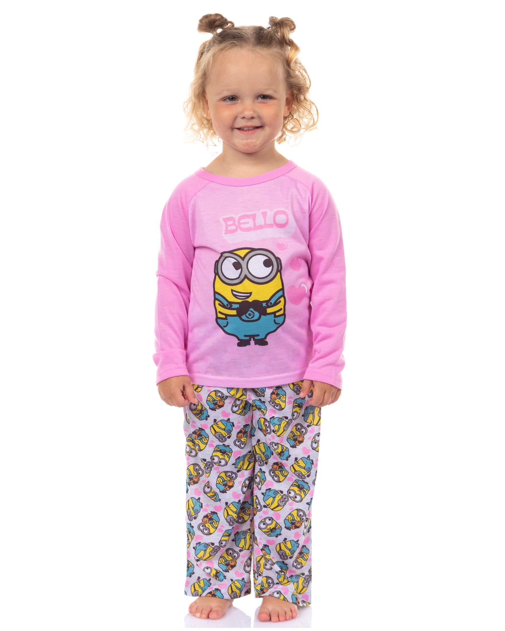 Despicable Me Kids' Minions Pajama Set for Toddler Girls, Chibi Bello ...