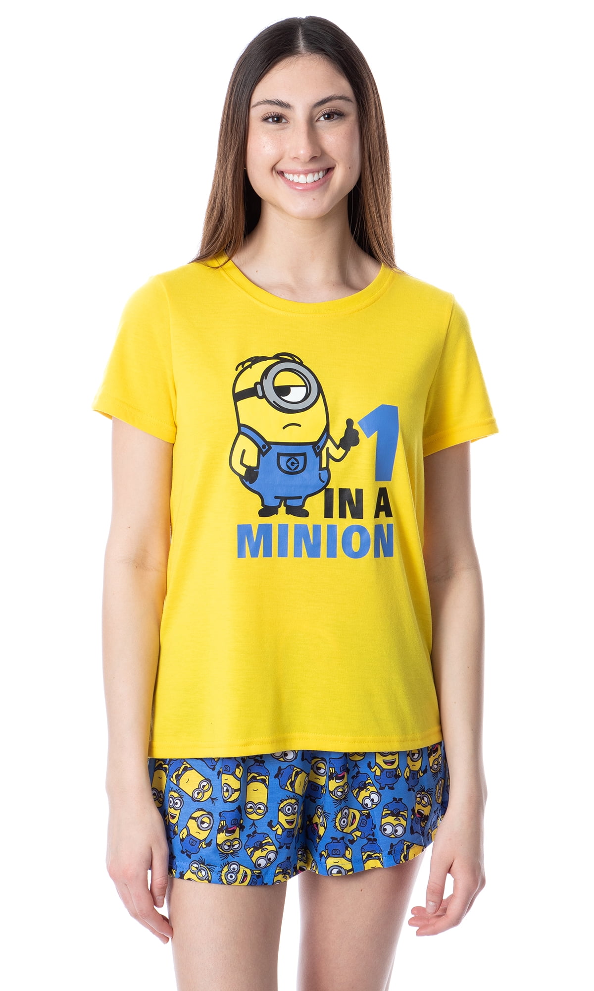 Despicable Me Womens' Minions 1 In A Minion Sleep Pajama Set Short ...