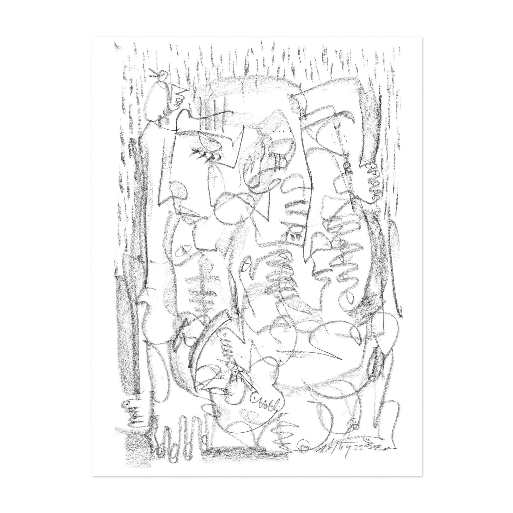 Despite the Rain - b&w - Drawing Abstract Black and White Line Art ...