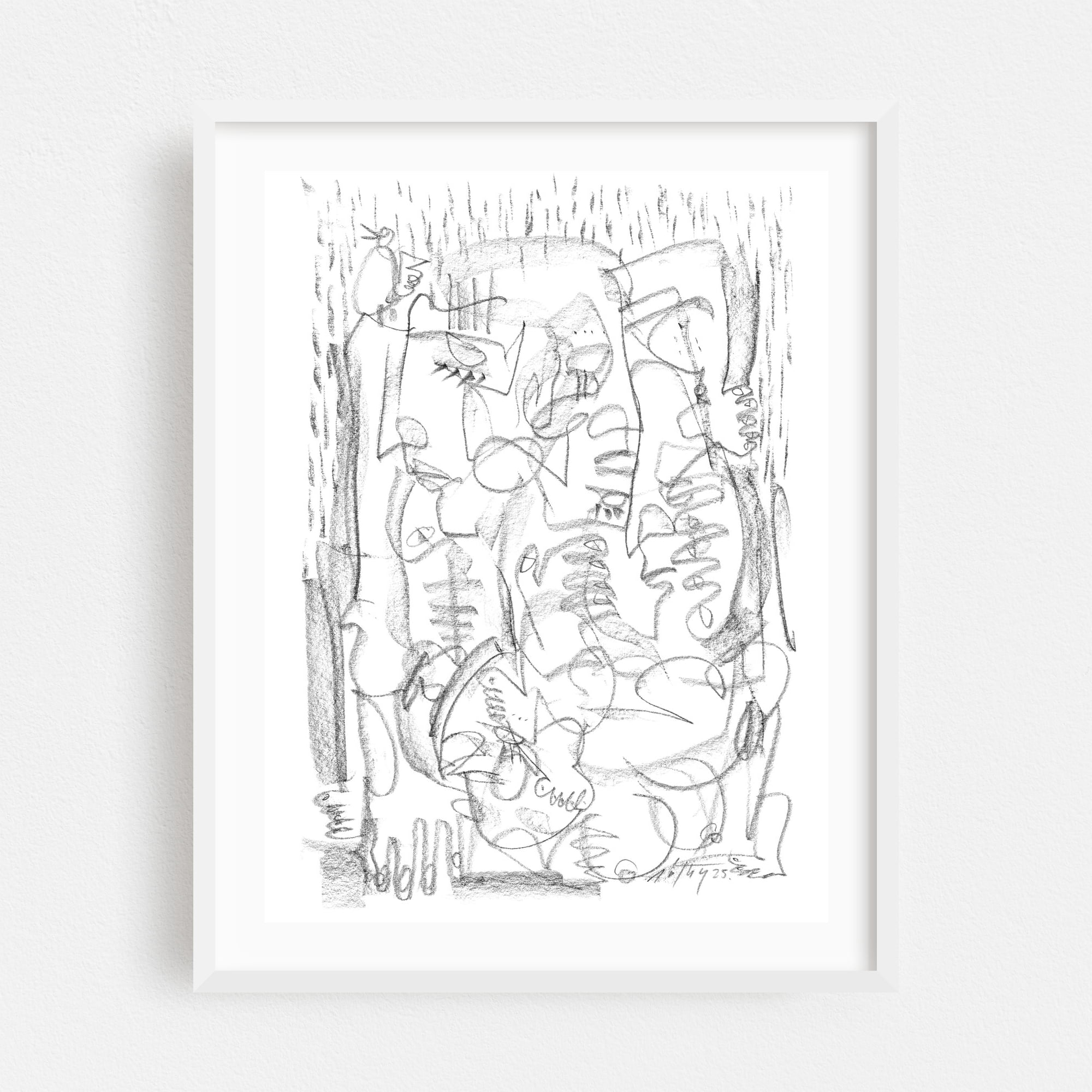 Despite the Rain - b&w - Drawing Abstract Black and White Line Art ...