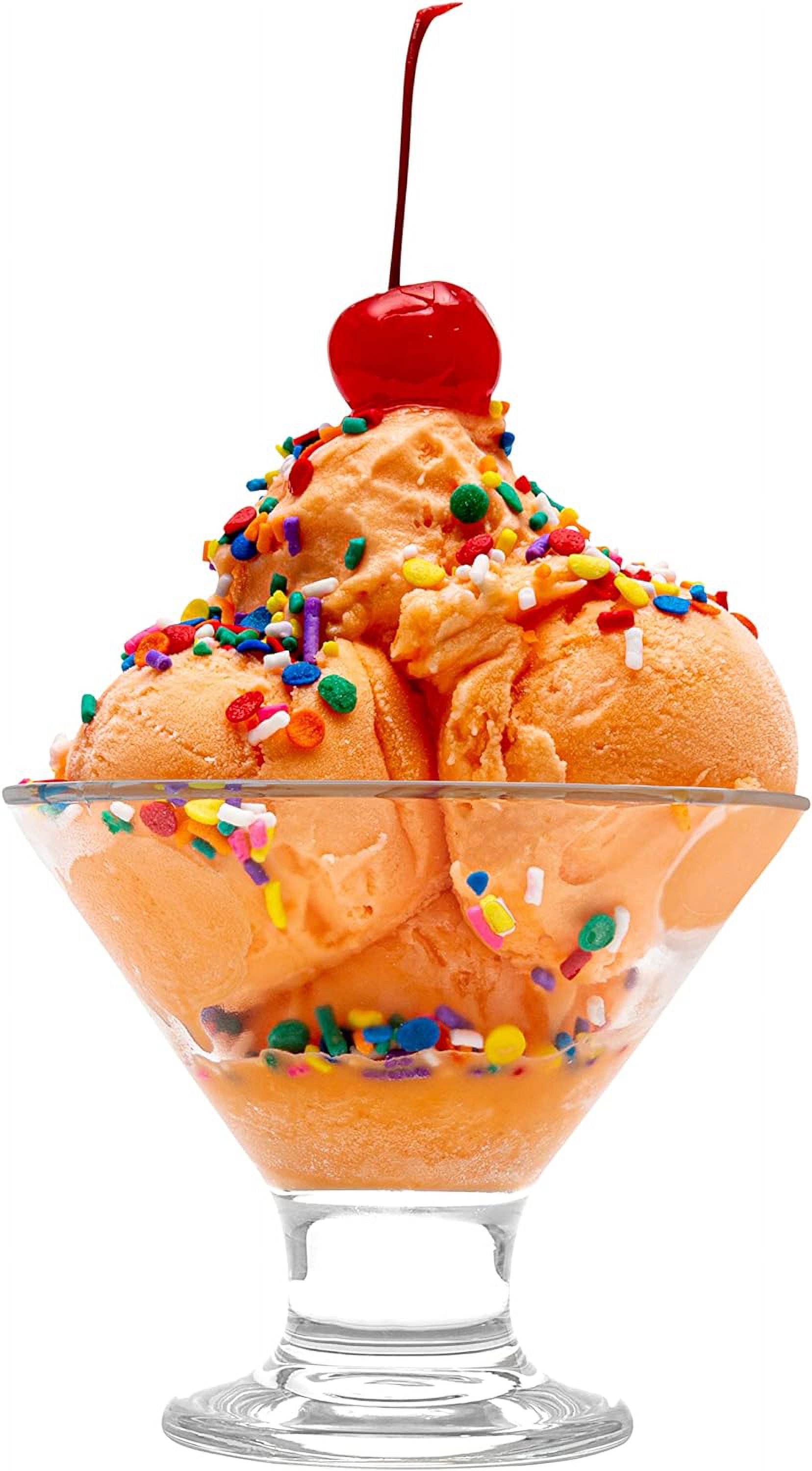 Dessert Bowls, 5.5 Ounce Ice Cream Sundae Bowls, Set of 12 Footed ...