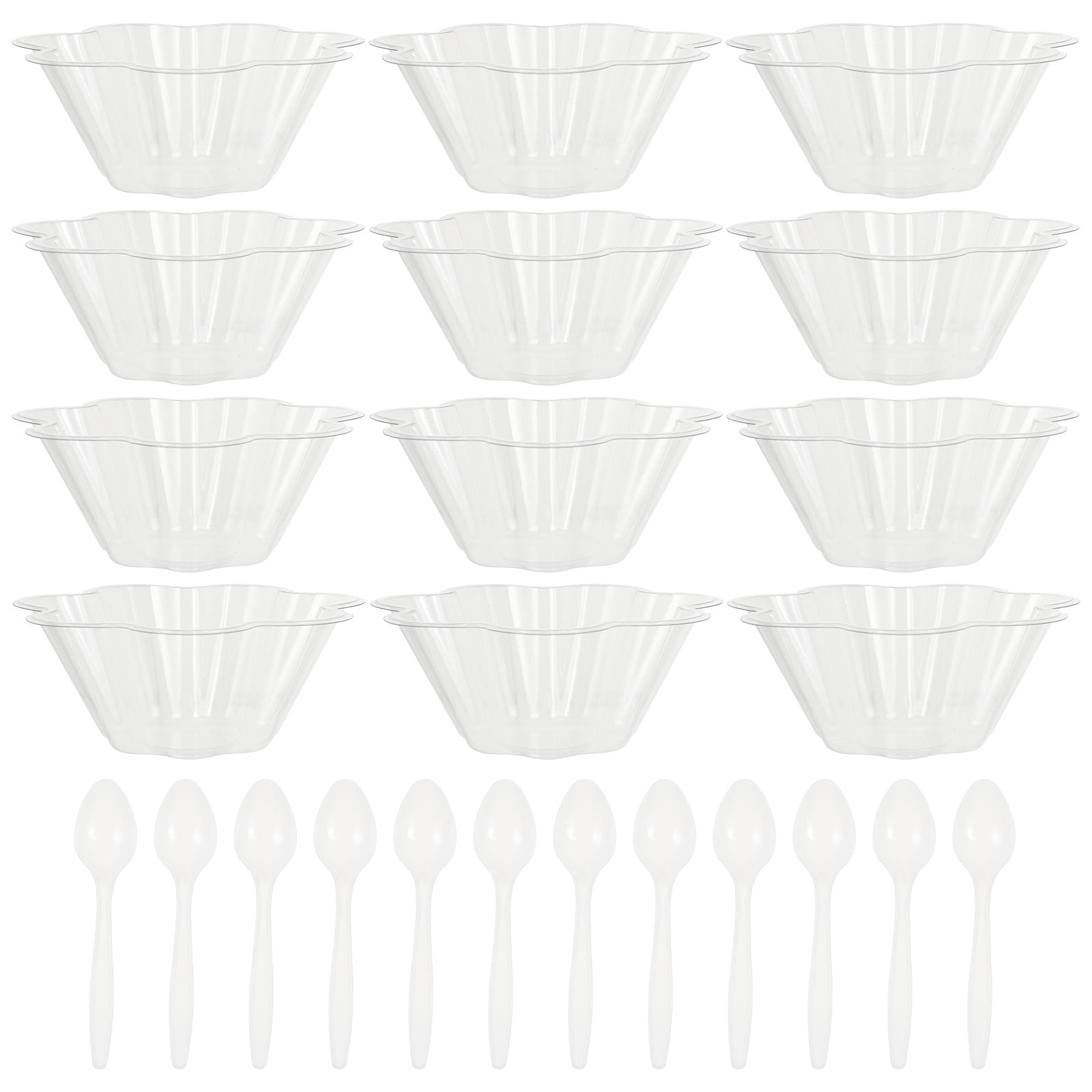 Dessert Bowls Disposable Ice Cream Pudding Bowls Ice Cream Cups with ...