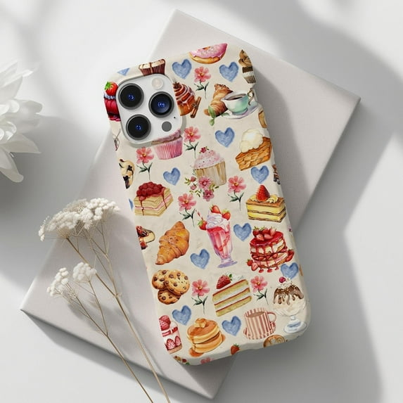 Dessert Collage Case Compatible with iPhone 11 through 16 Pro Max ...