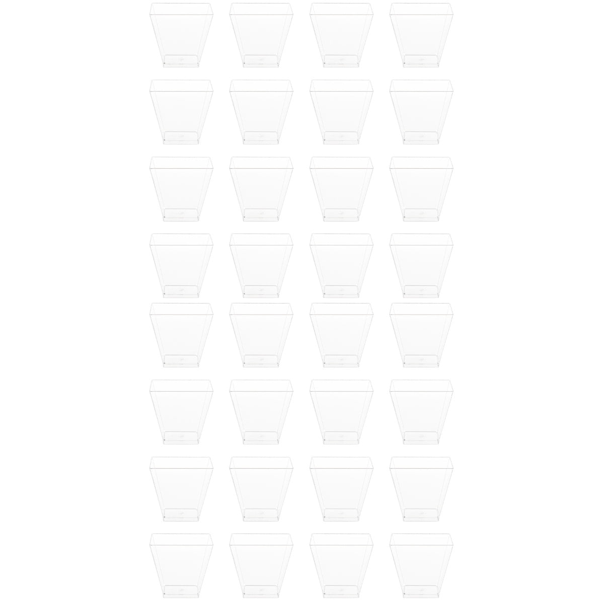 Dessert Cup 50 Pcs Transparent Cups Mugs Square Containers with Lids ...