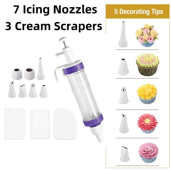 Dessert Decorating Set, Icing Dispenser Tool, Dessert Decorator Pro ...