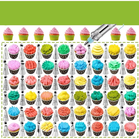 Dessert Decorating Syringe Set, Frosting Piping Kit Stainless Steel ...