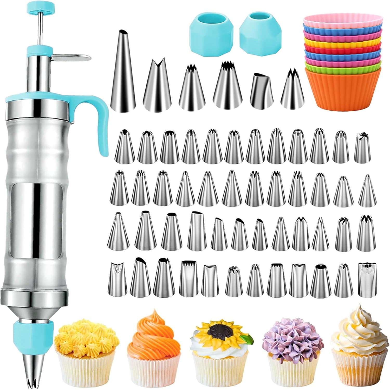 Dessert Decorating Syringe Set, Frosting Piping Kit Stainless Steels ...