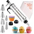 Dessert Decorating Syringe Set | Frosting Piping Kit with 6 Nozzles ...
