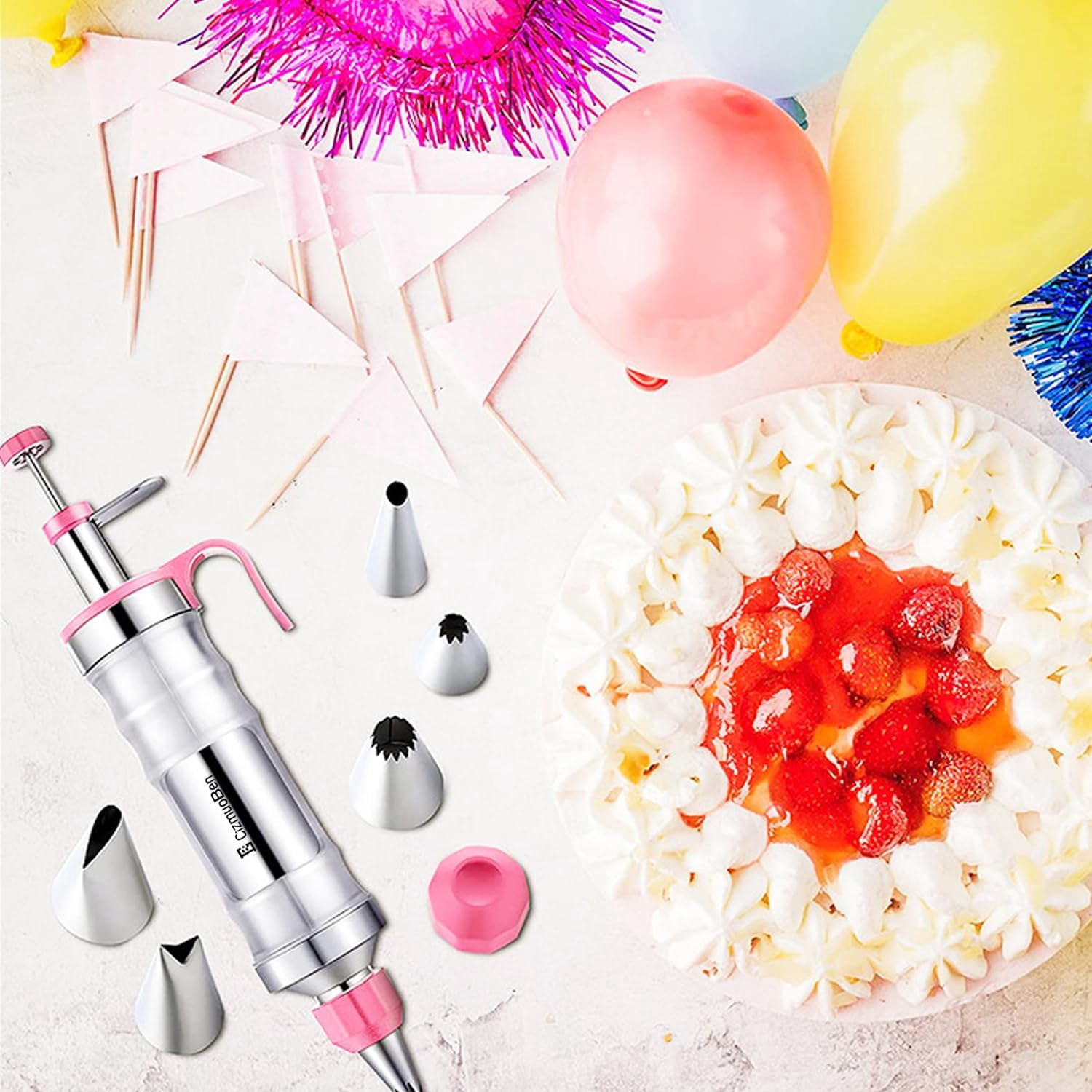 Dessert Decorating Syringe Set, Frosting Piping Kit with stainless ...