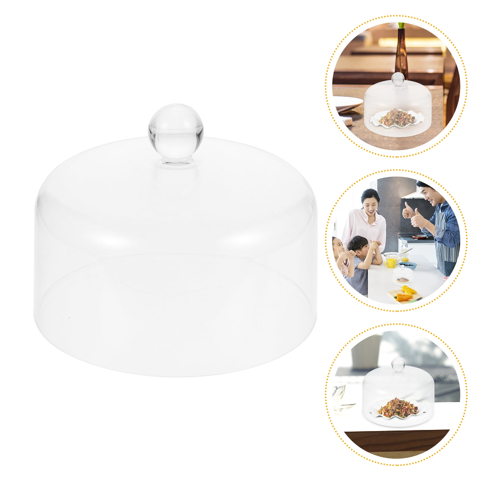 FRCOLOR Cake Cloche Cake Dome Cover Acrylic Elegant Handle 1Pcs ...
