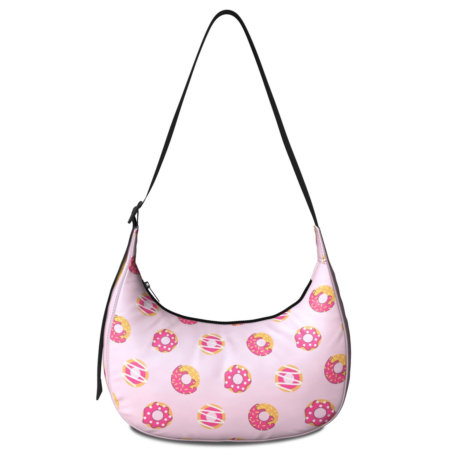 Dessert Donut Print Crossbody Tote for Women, Colorful Candy Shoulder ...