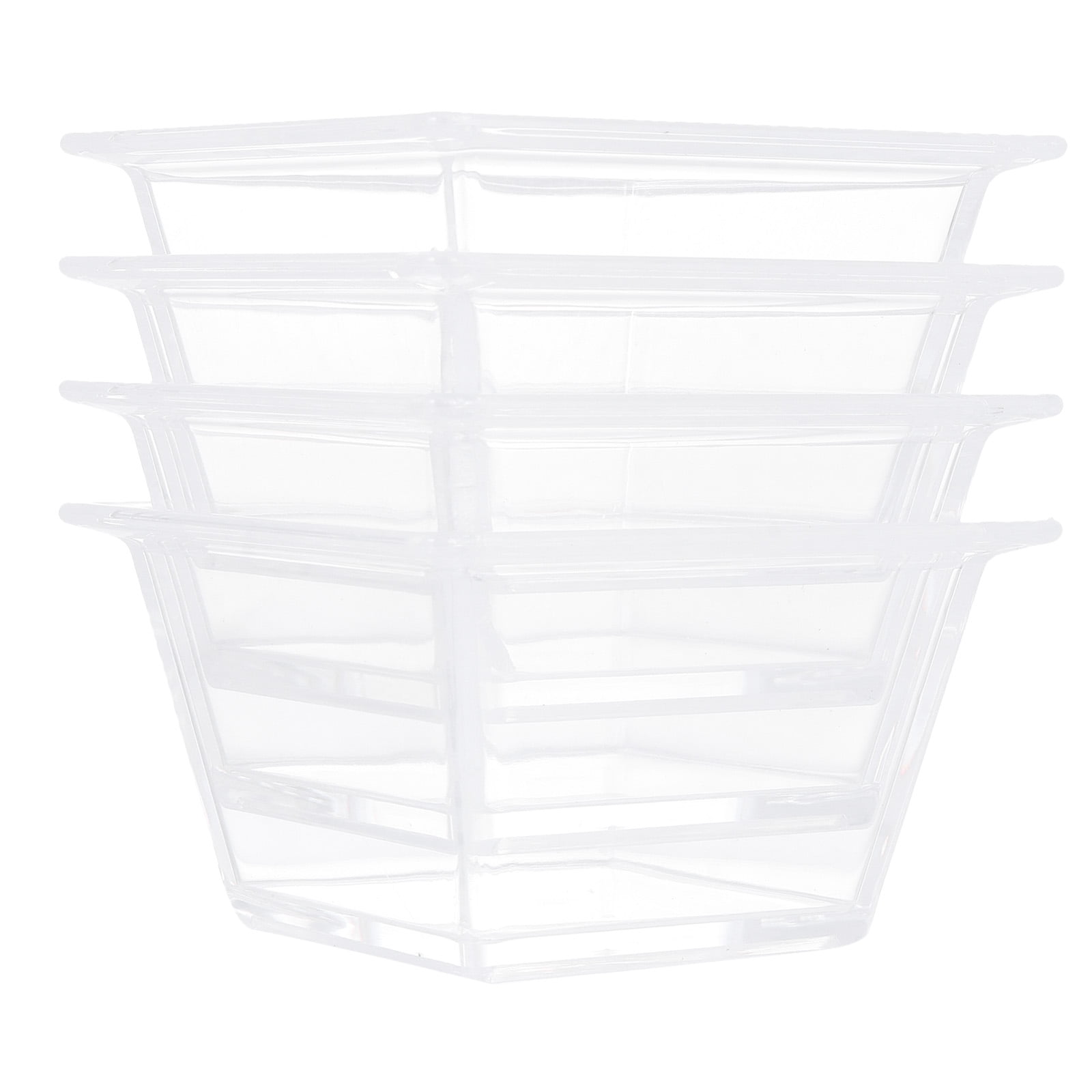 Dessert Holder Snack Serving Divider Household 4 Pcs Food Tray Milk Cup ...