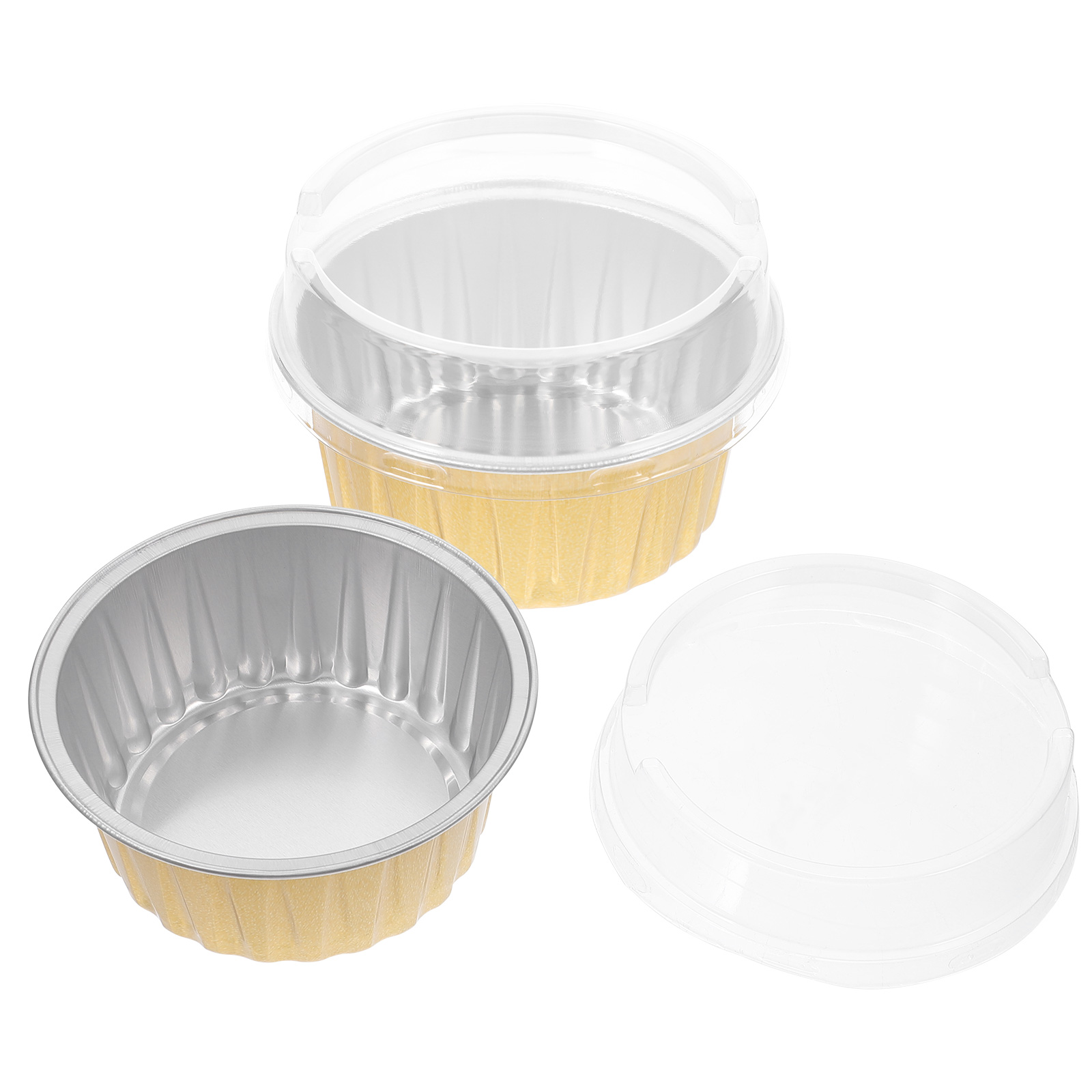 Dessert Packing Box Cheese Cake Boxes Pp Foil Cups with Lids Cheesecake ...