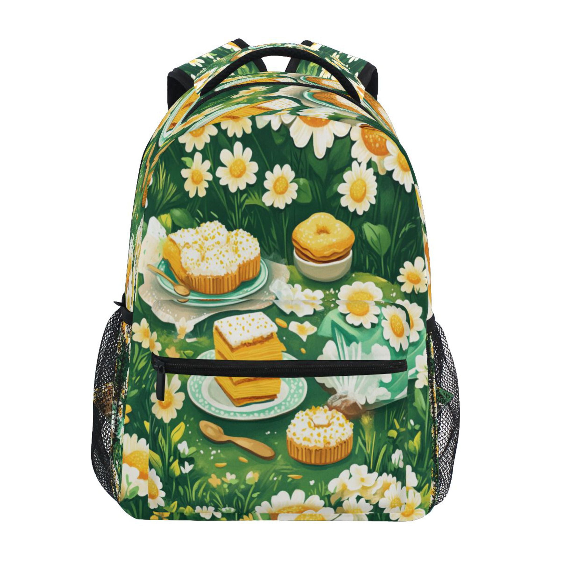 Dessert Picnic in The Flowers Stylish Large Backpack 15L Self-Standing ...