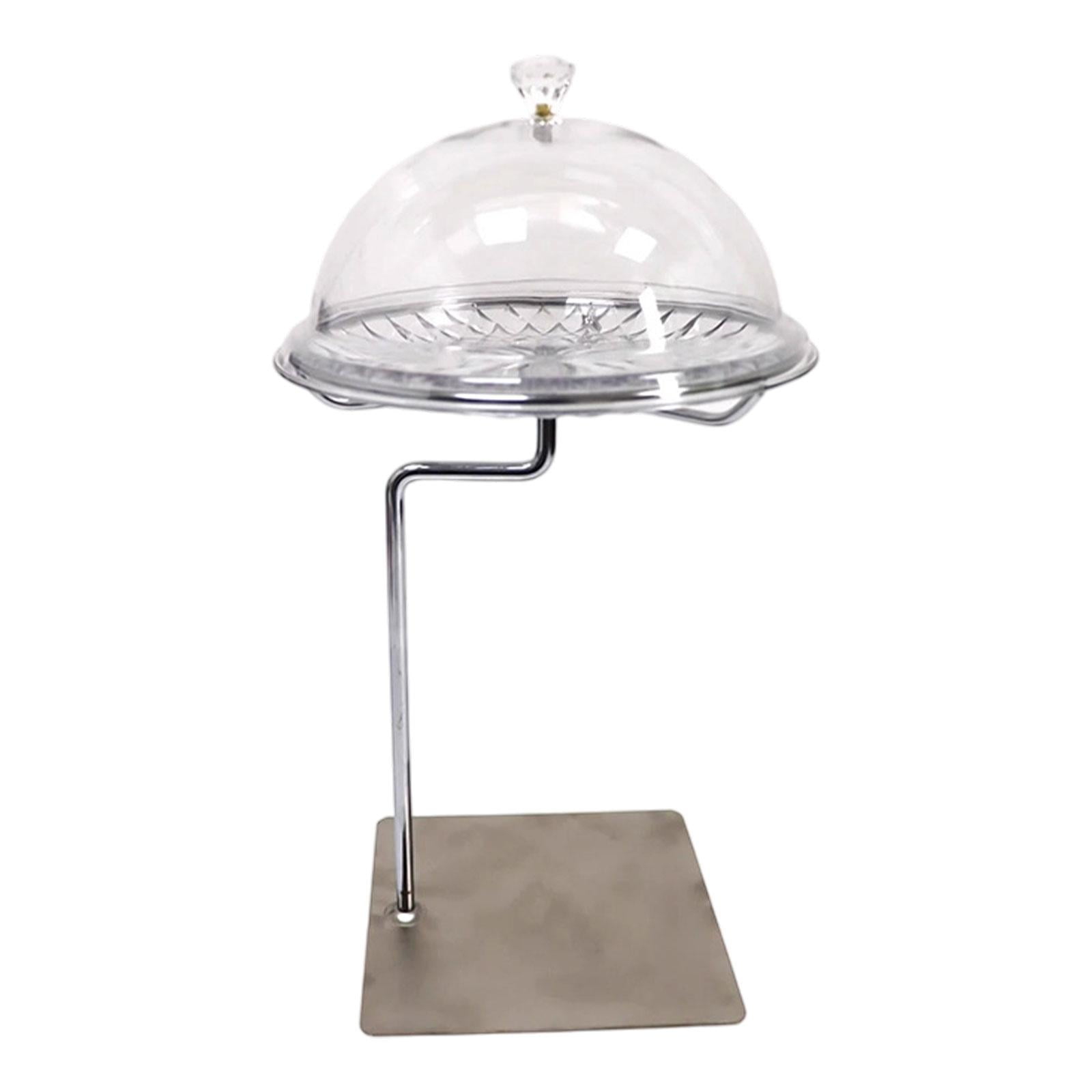 Dessert Plate Cake Platter Food Sampling Tray Dustproof Lid Clear PET ...
