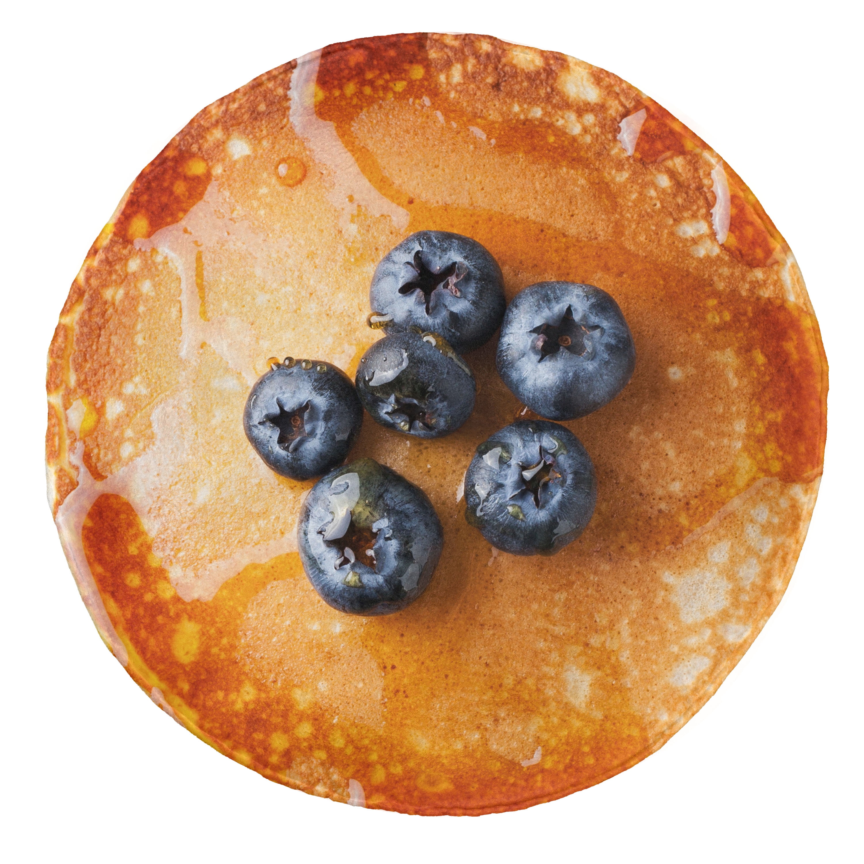 Dessert Round Blanket, Close Up View of Breakfast Pancake with Fresh ...