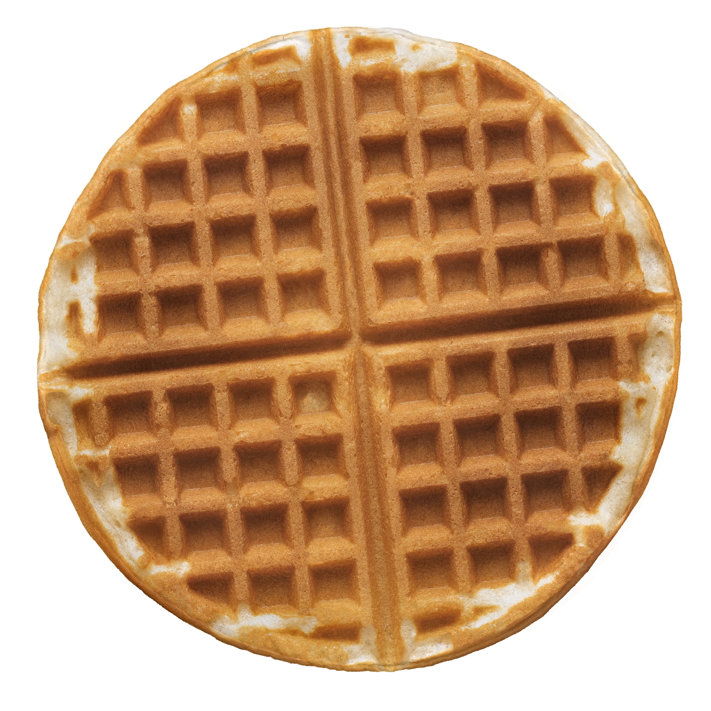 Dessert Round Blanket, Close Up View of Plain Pancake Belgium Waffle ...