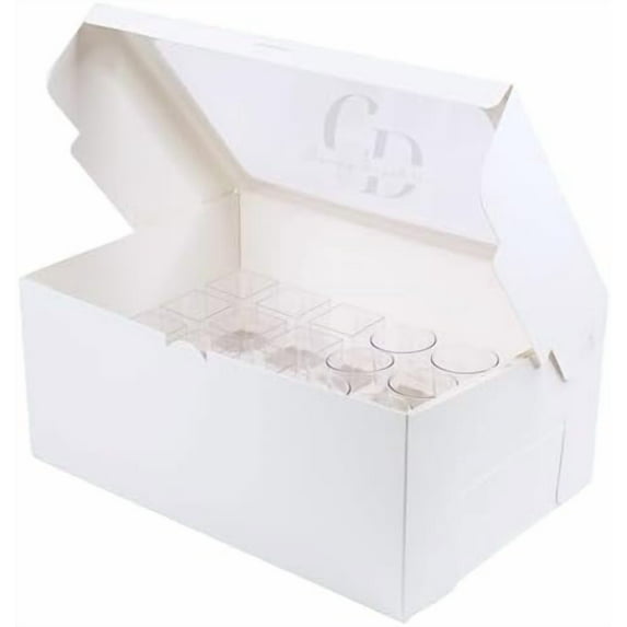 Dessert Shooter Box for 24 3oz square and round shooters- Pack of 10 ...