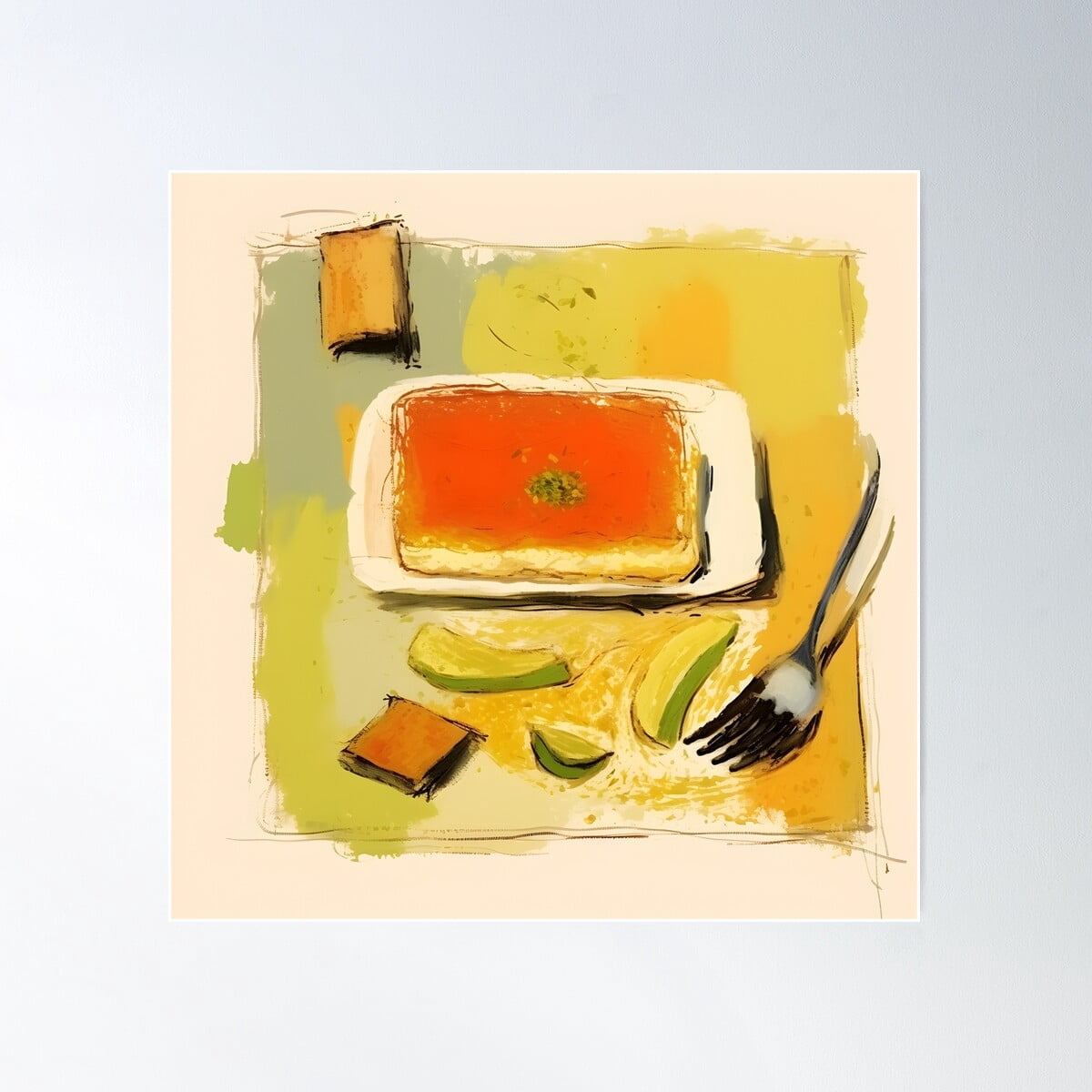 Dessert Symphony- Kunafa'S Abstract Expressionist Palette In Pop Art ...