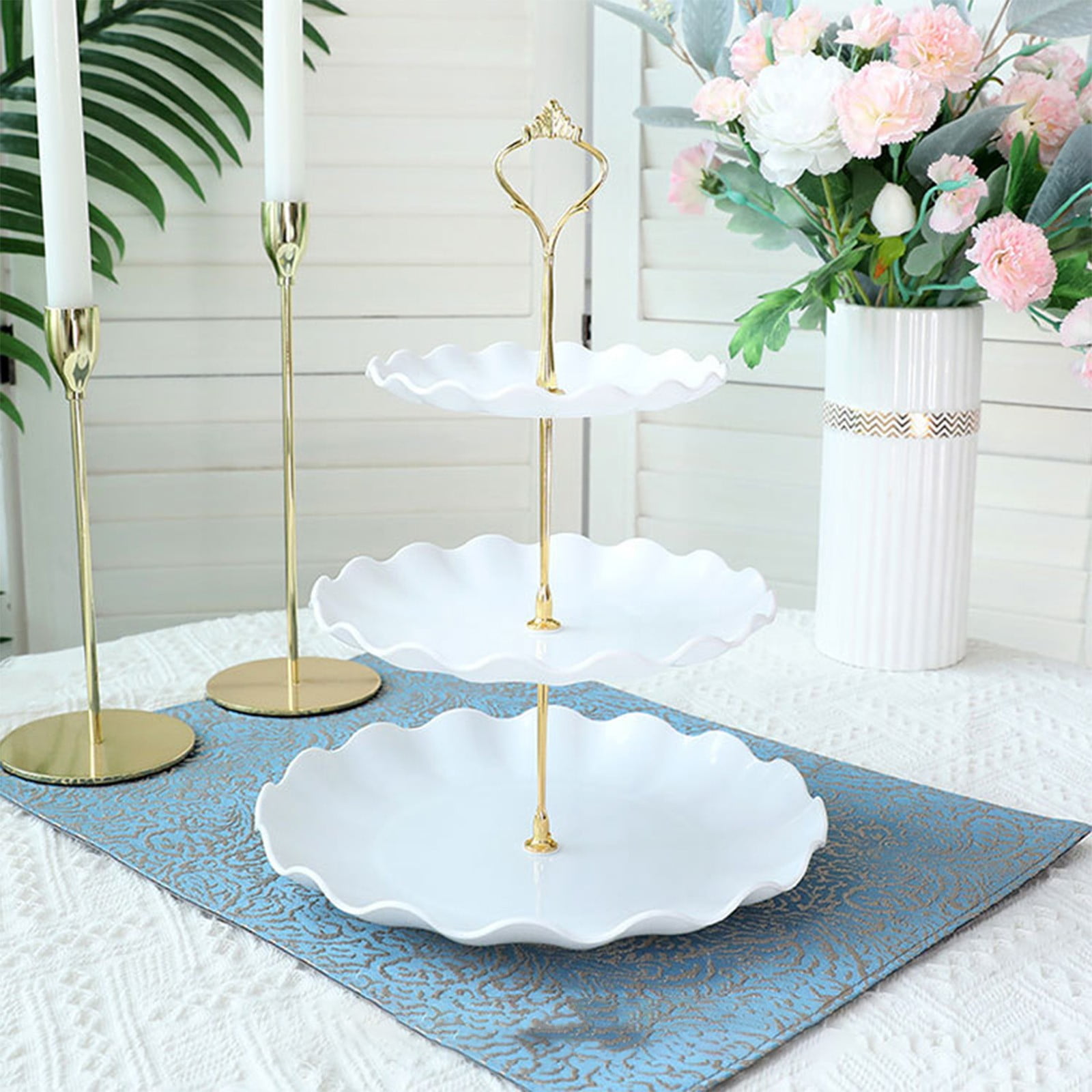 Dessert Table Display Set-3-Tier Dessert Display Stands Serving Tray ...