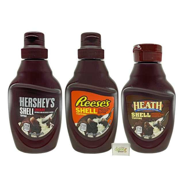 Dessert Topping Shell Syrup 3 Pack | Hershey's Chocolate (7.25 oz ...
