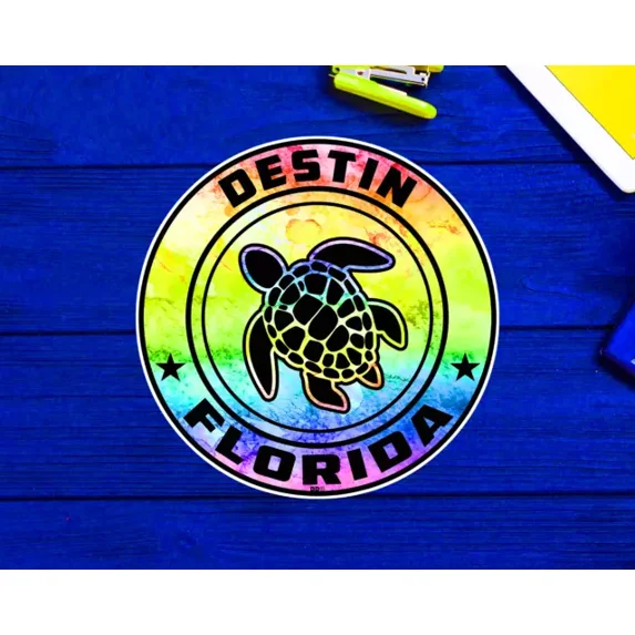 Destin Florida Beach Sticker Decal Sticker Sea Turtle Phone Decal Water ...
