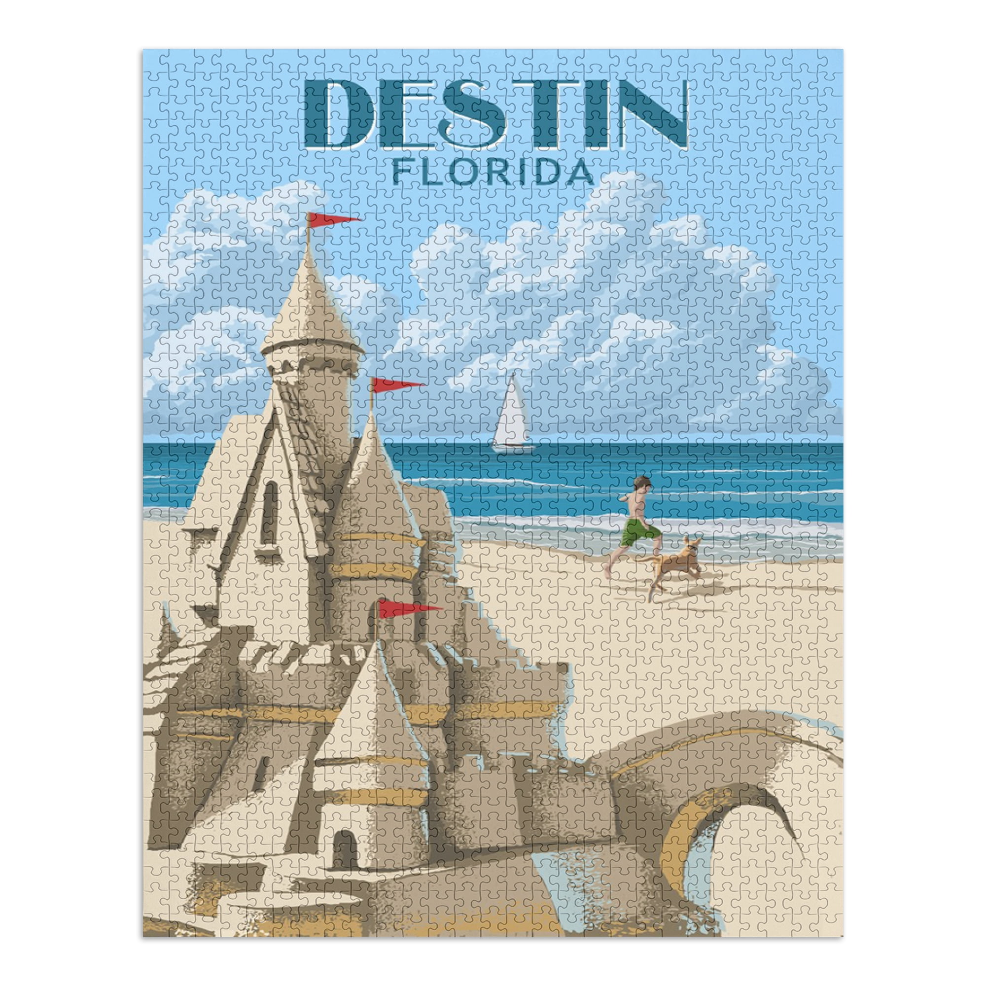 Destin, Florida, Sandcastle (1000 Piece Puzzle, Size 19x27, Challenging ...