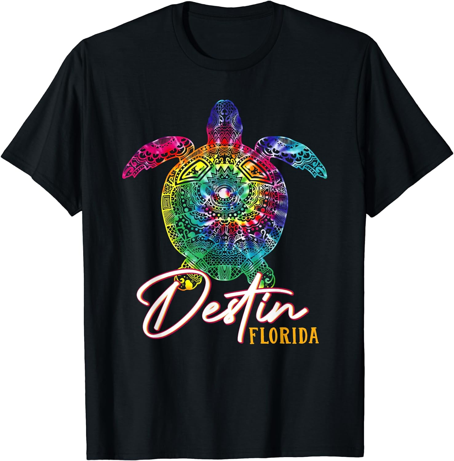 Destin Tie Dye Sea Turtle Florida Matching Family Vacation T-Shirt ...