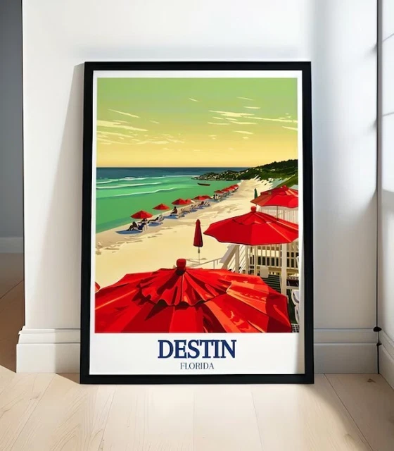 Destin Travel Posters - Fort Walton Beach And The Crab Trap Art NO ...