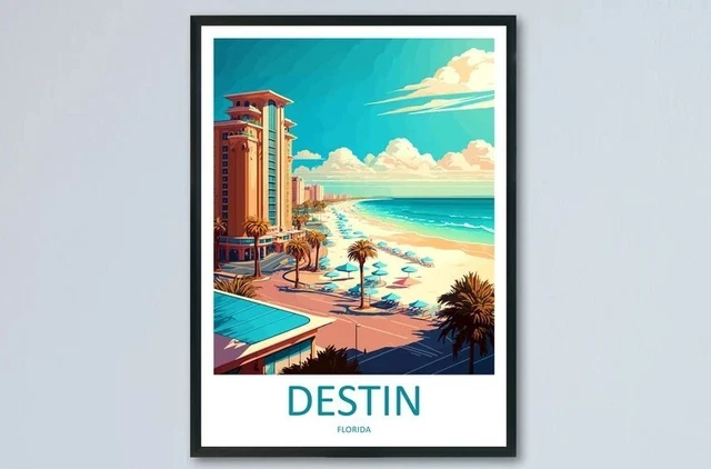 Destin Travel Print Wall Art Destin Wall Hanging Home Decor Destin Gift ...