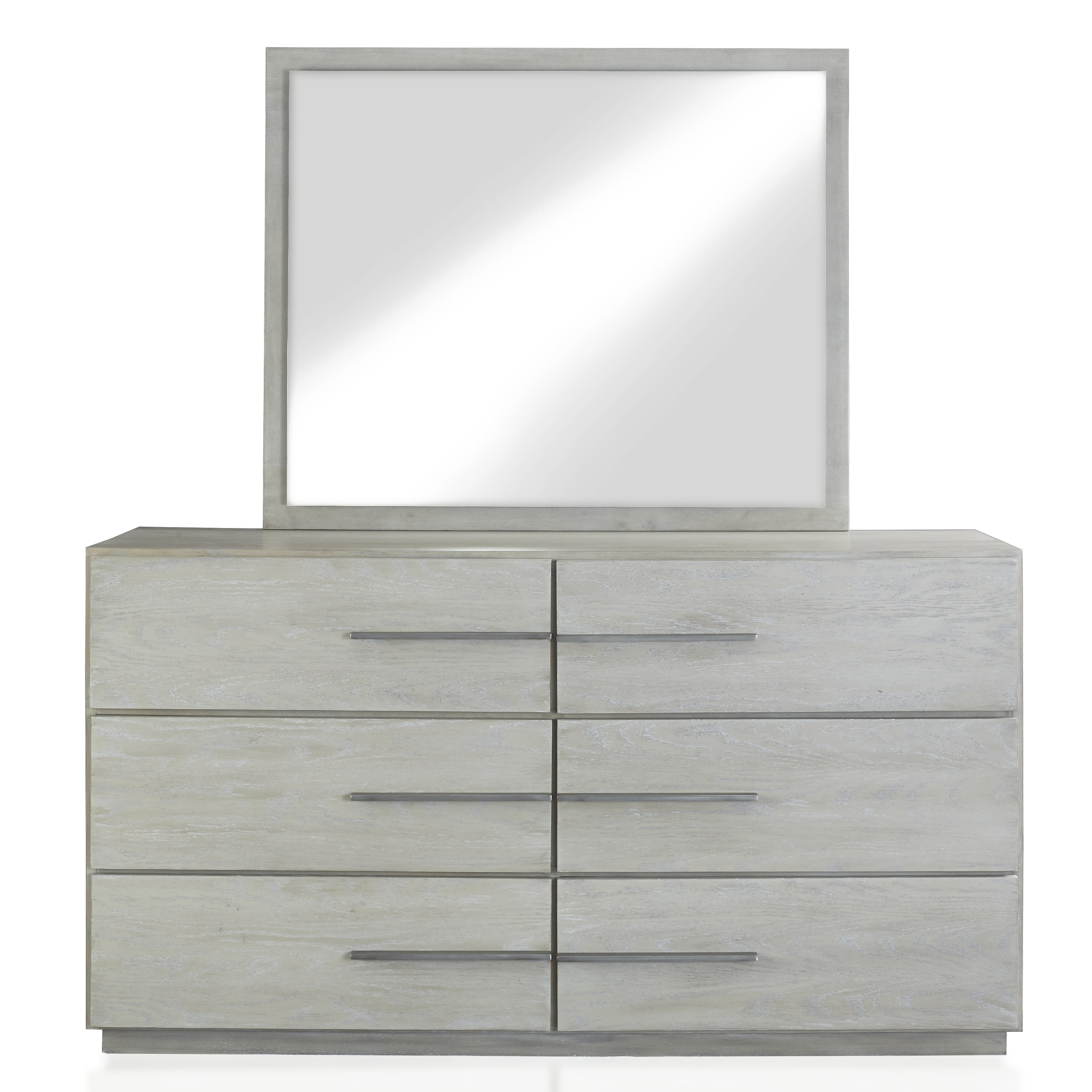 Destination Floating Glass Mirror in Cotton Grey - Walmart.com
