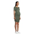 Destination Maternity Women's Ruched Bodycon Dress with Short Sleeves ...