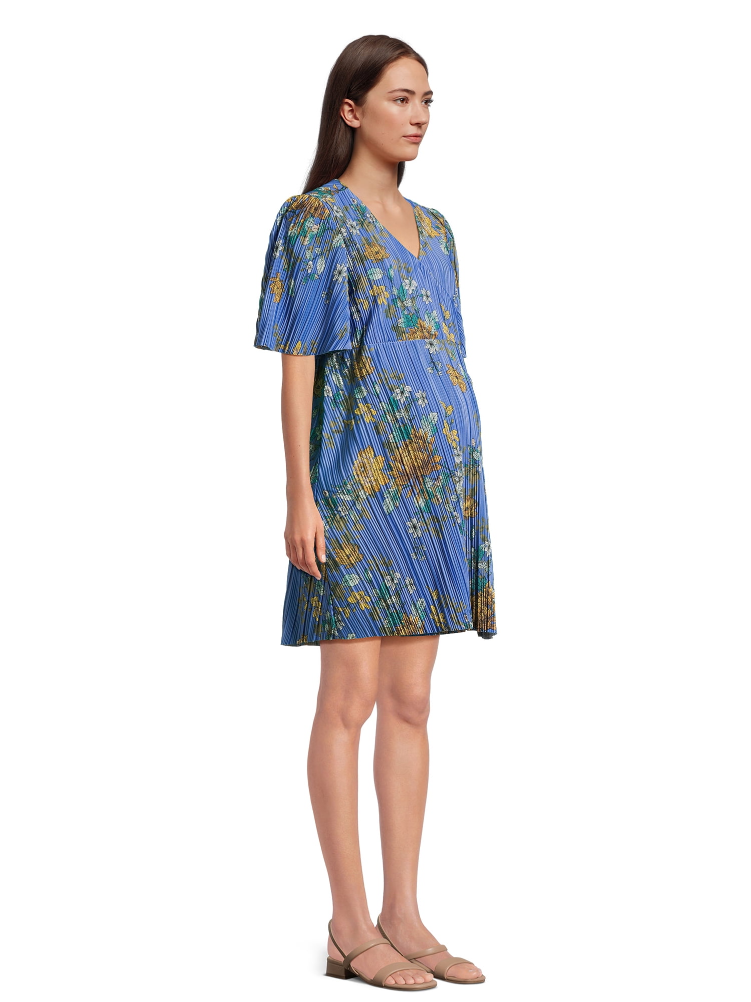 Destination Maternity Women's Wrap Dress with Flutter Sleeves, Sizes S ...
