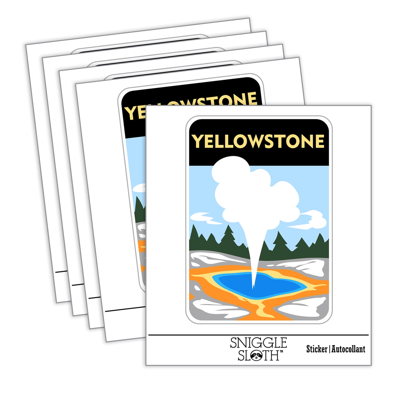 Destination Yellowstone National Park Car Window Bumper Water Bottle ...