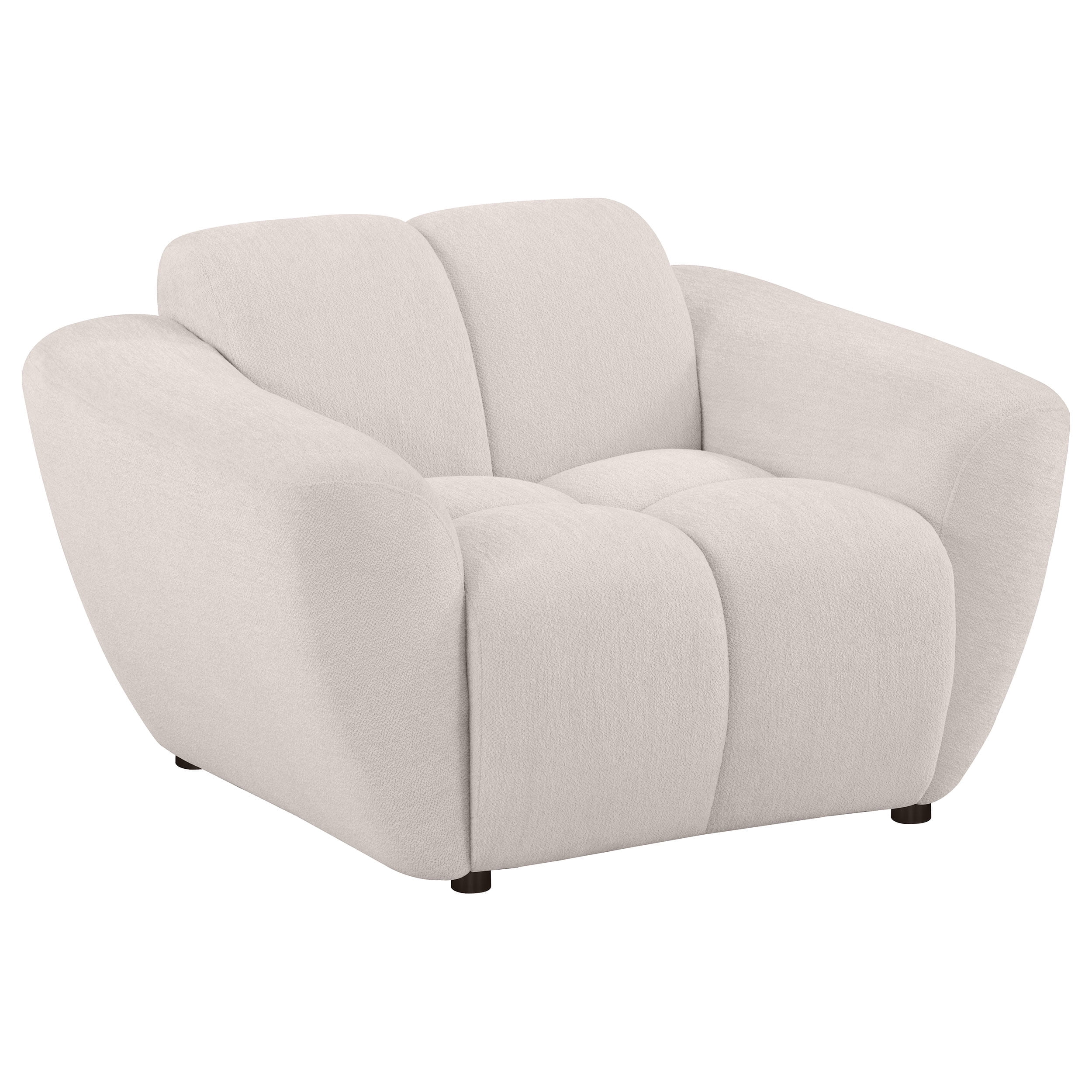 Destino Chenille Upholstered Splayed Arm Accent Chair Greige - Walmart.com