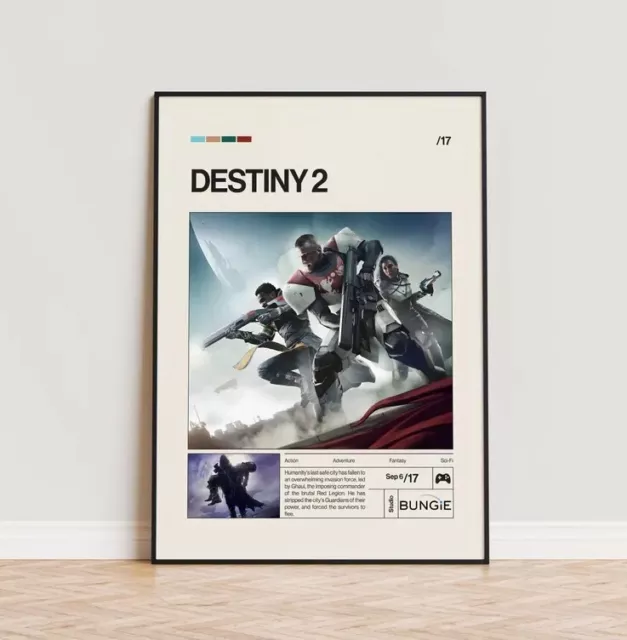 Destiny 2 Poster, Video Game Poster, Minimalist Game Print, Gaming Room ...
