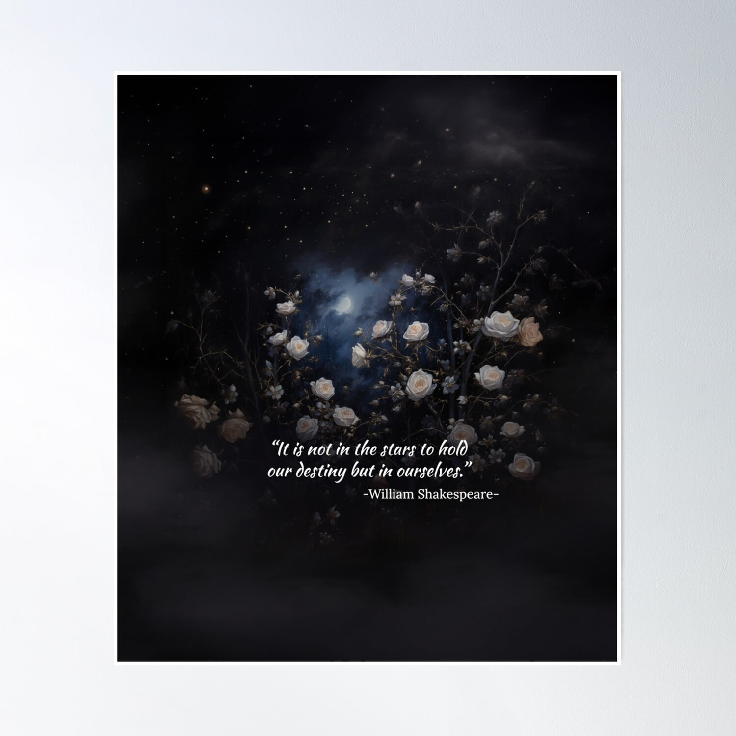 Destiny And Stars - Shakespeare Quotes Poster Wall Art, Modern Wall ...