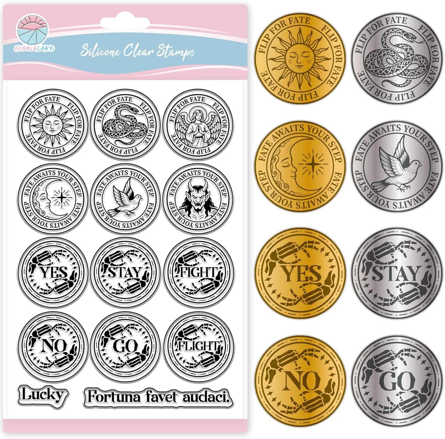 Destiny Coin Clear Stamps for Card Making Fate Coin Silicone Clear ...