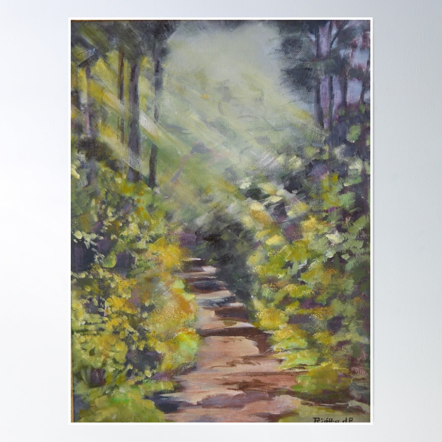 Destiny Forest Path Poster Wall Art, Modern Wall Decor, 12x18 UNFRAMED ...