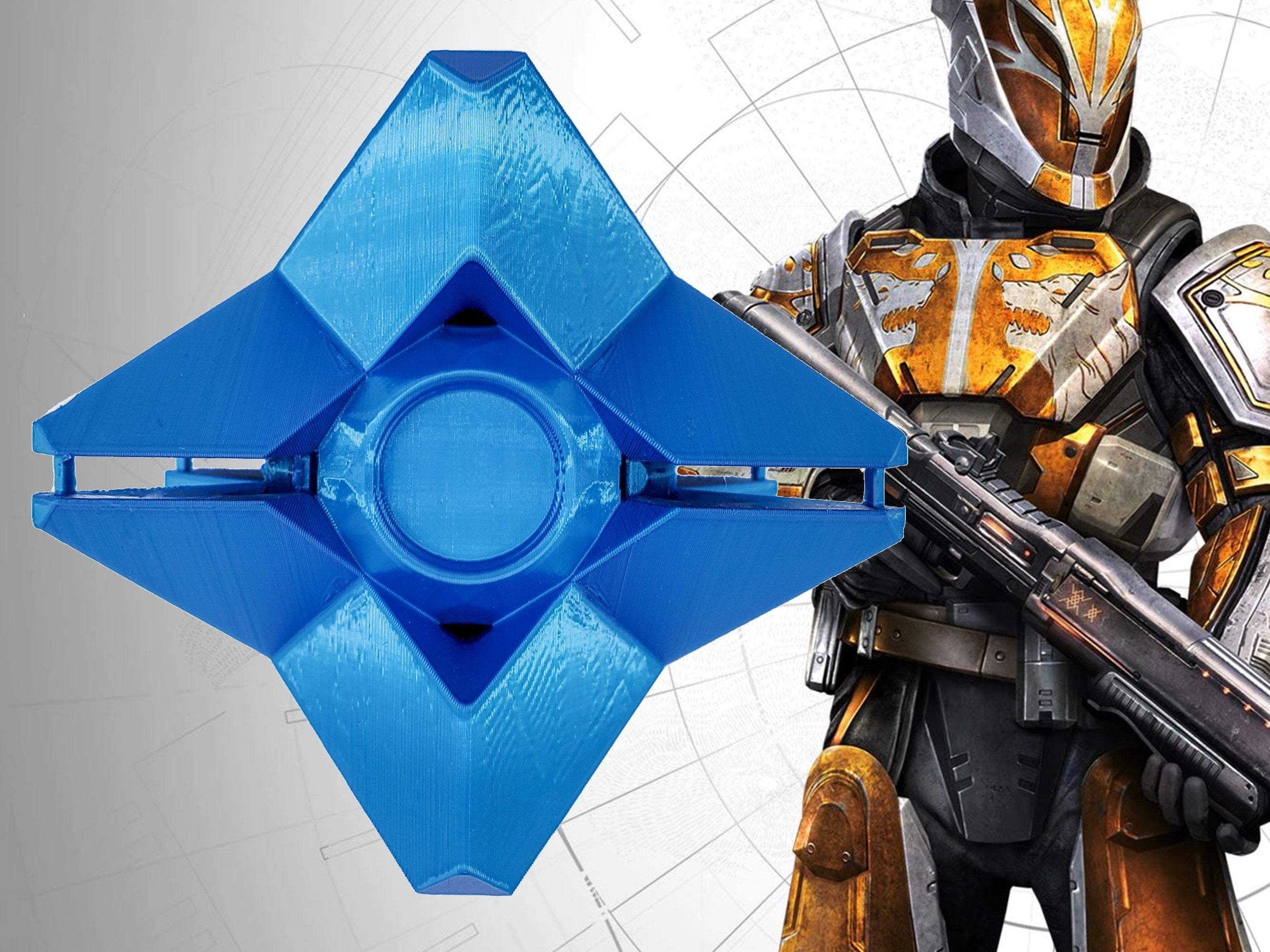 Destiny Ghost Life-Size 3D Replica Model – Action Figure Collectible (4 ...