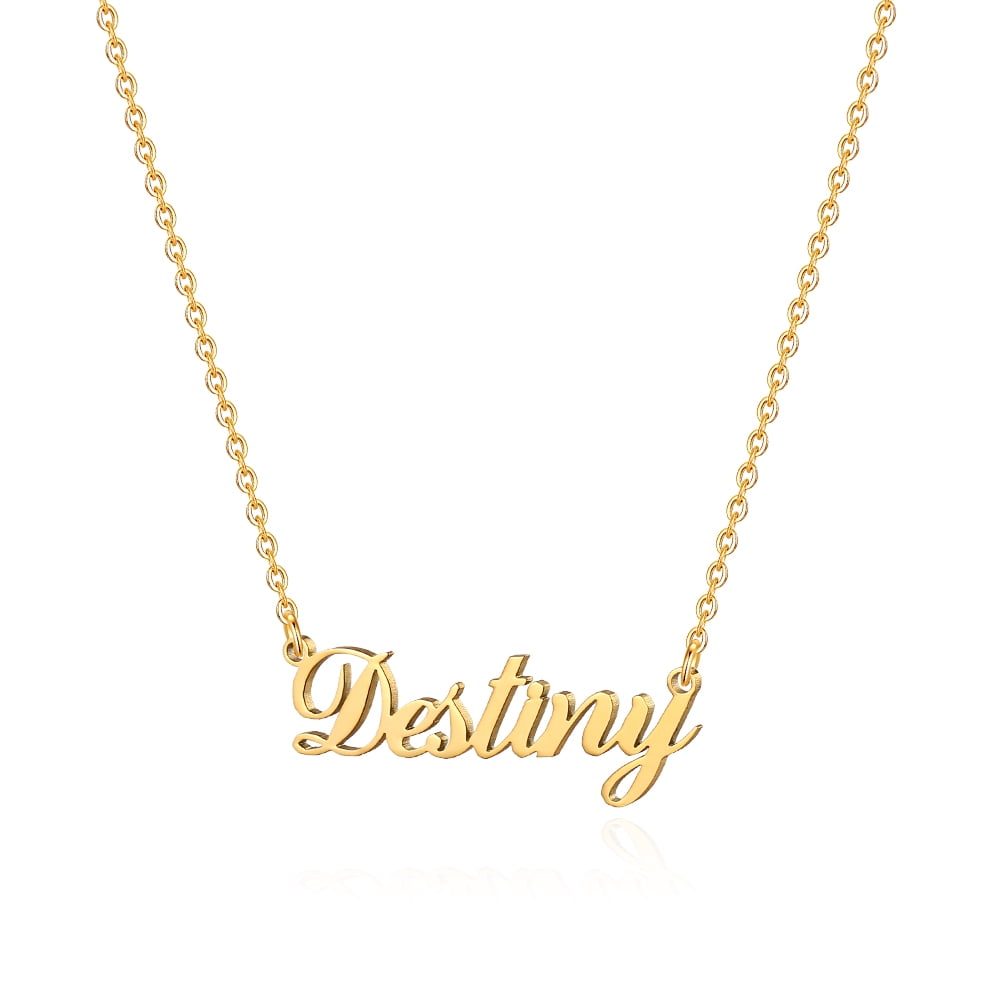 Destiny Name Necklace, 18K Gold Filled Custom Name Necklace ...