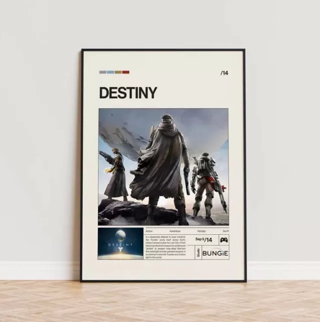 Destiny Poster, Video Game Poster, Minimalist Game Print, Gaming Room ...