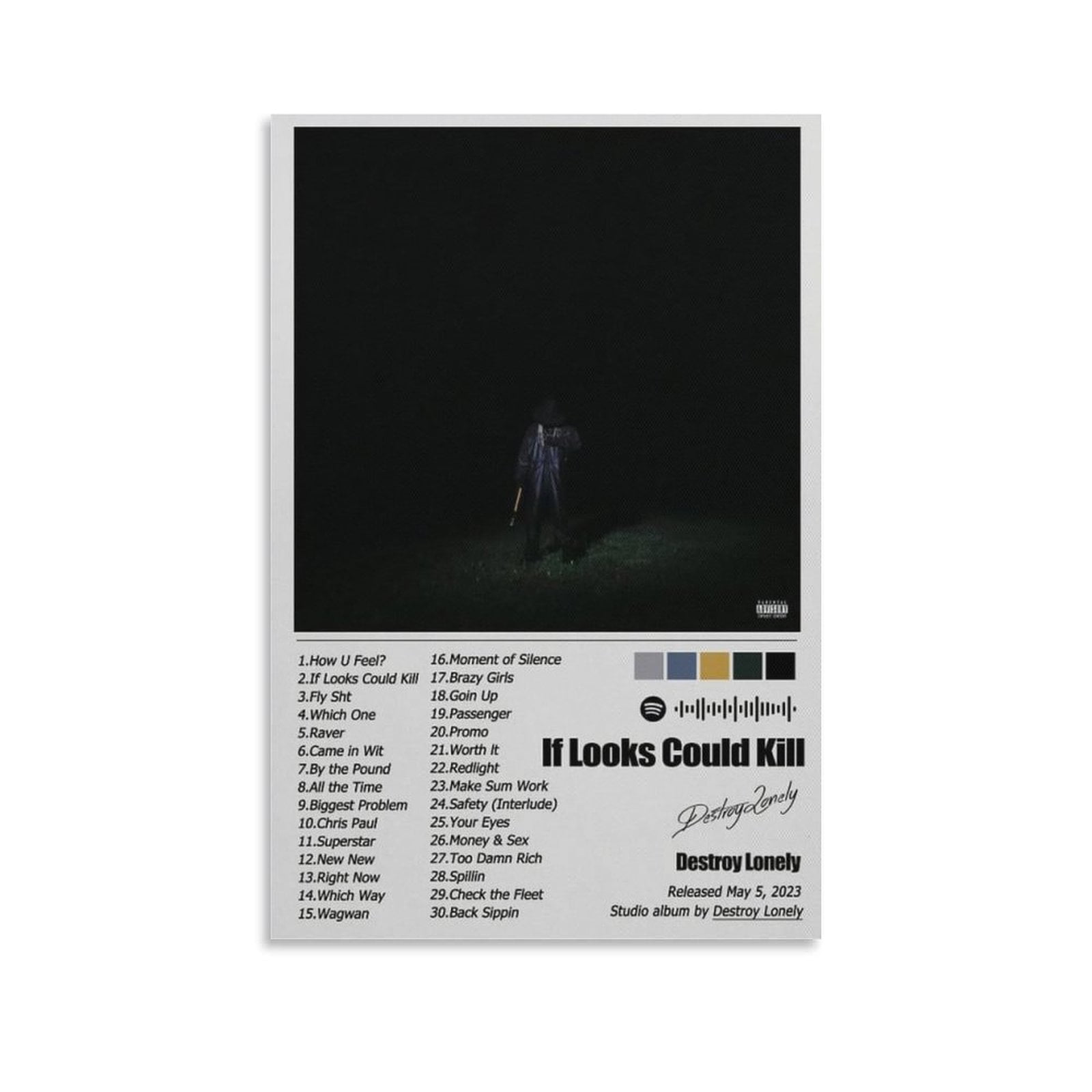 Destroy Lonely Poster If Looks Could Kill Album Cover Limited Poster ...